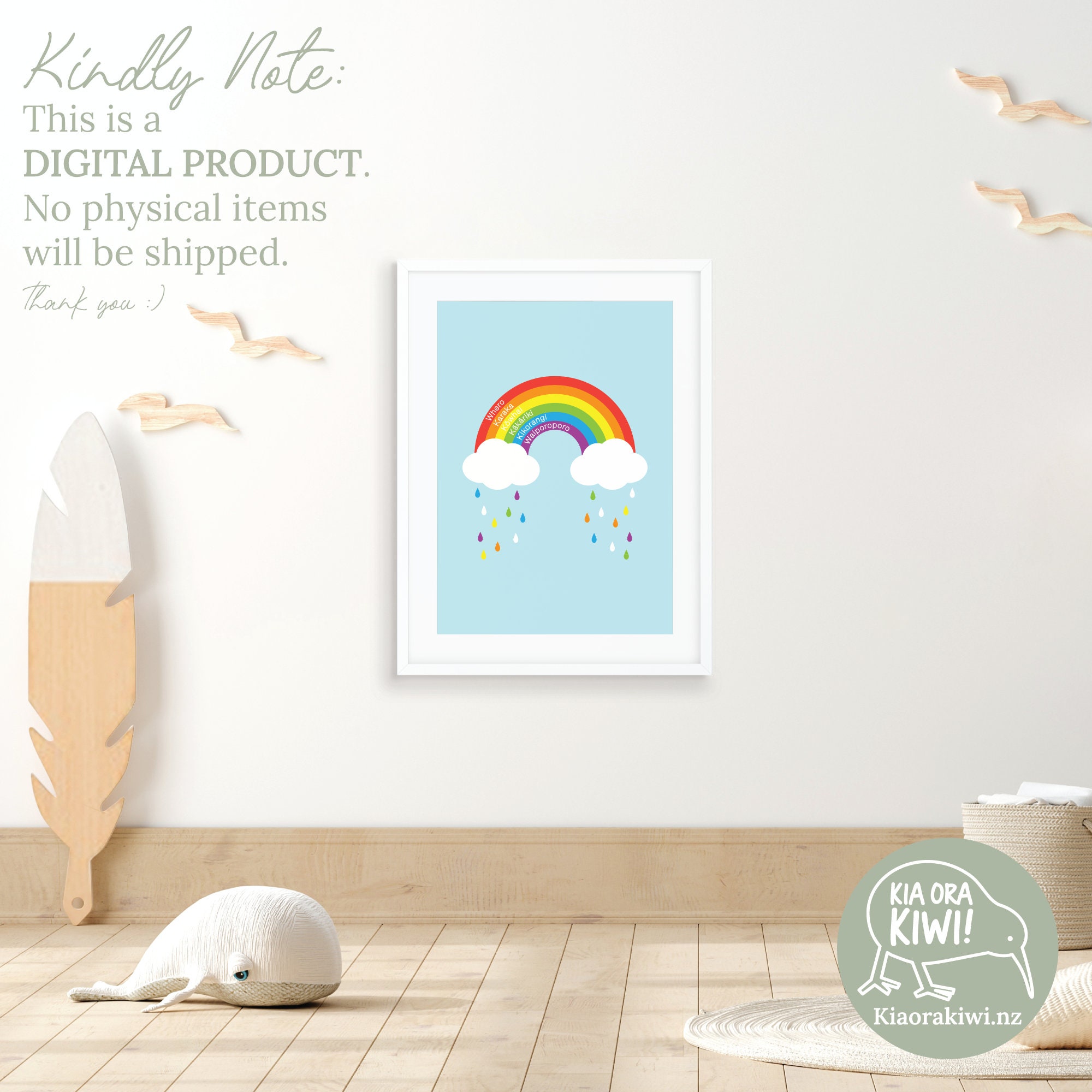 Te Reo Maori Rainbow PRINTABLE Wall Art DIGITAL DOWNLOAD - Etsy