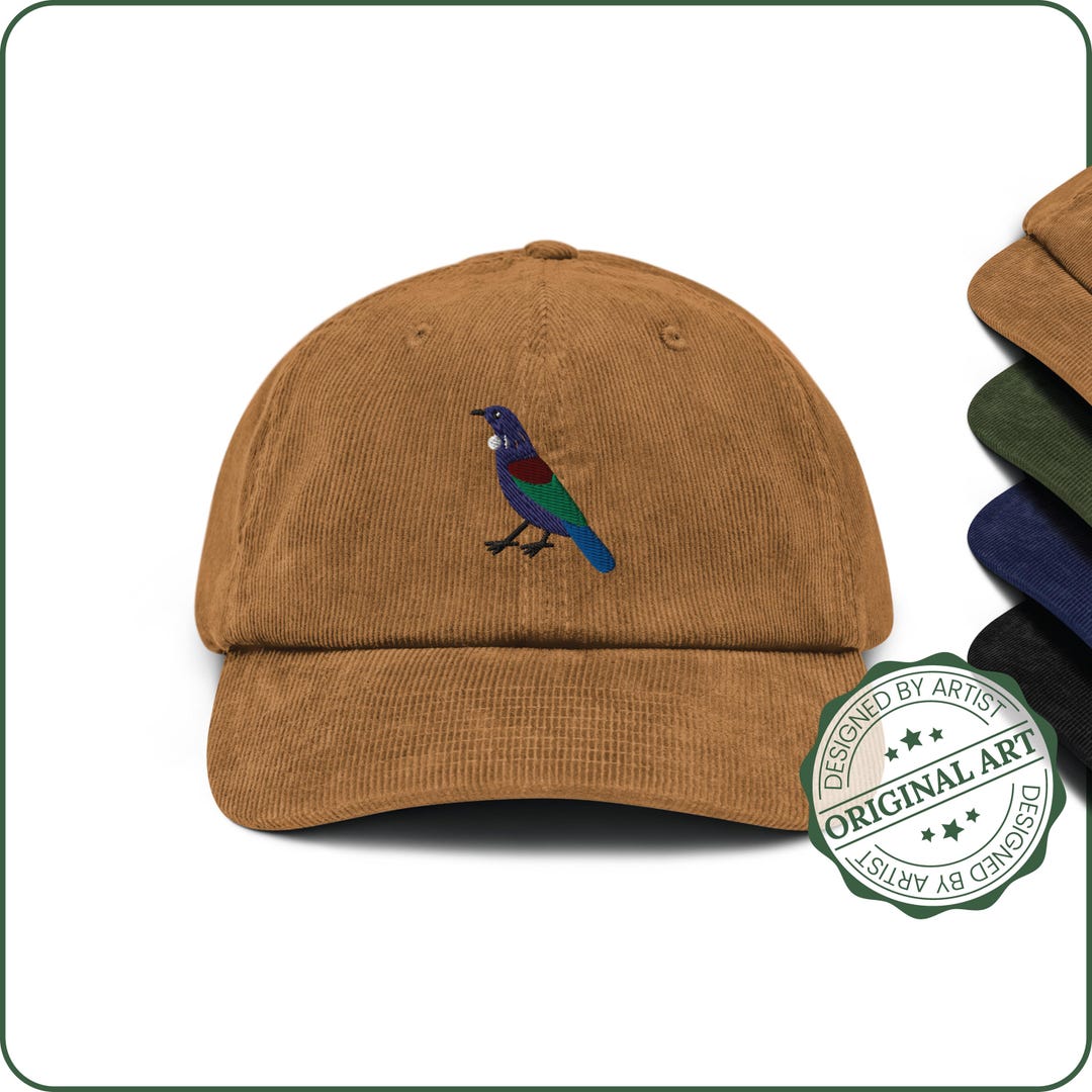 Tui Bird Hat | Corduroy Cap | New Zealand Bird Tui | Corduroy Hat ...
