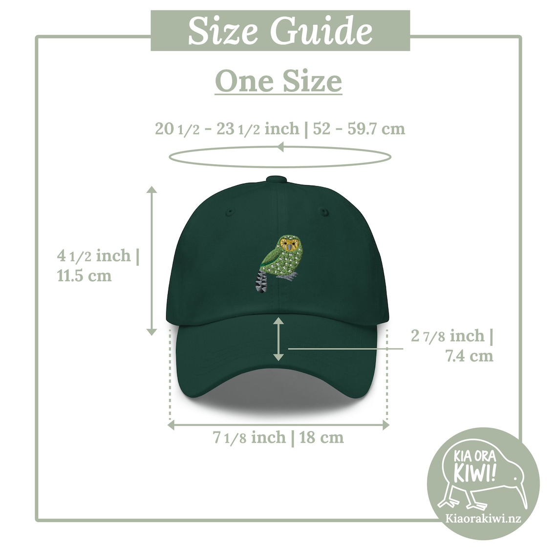 Kakapo Hat Kakapo Bird Cap New Zealand Kakapo Dad Hat Embroidered Cap ...