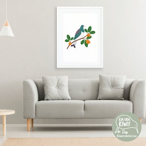 Kereru in Karaka | PRINTABLE Wall Art | DIGITAL DOWNLOAD | Pigeon Art ...