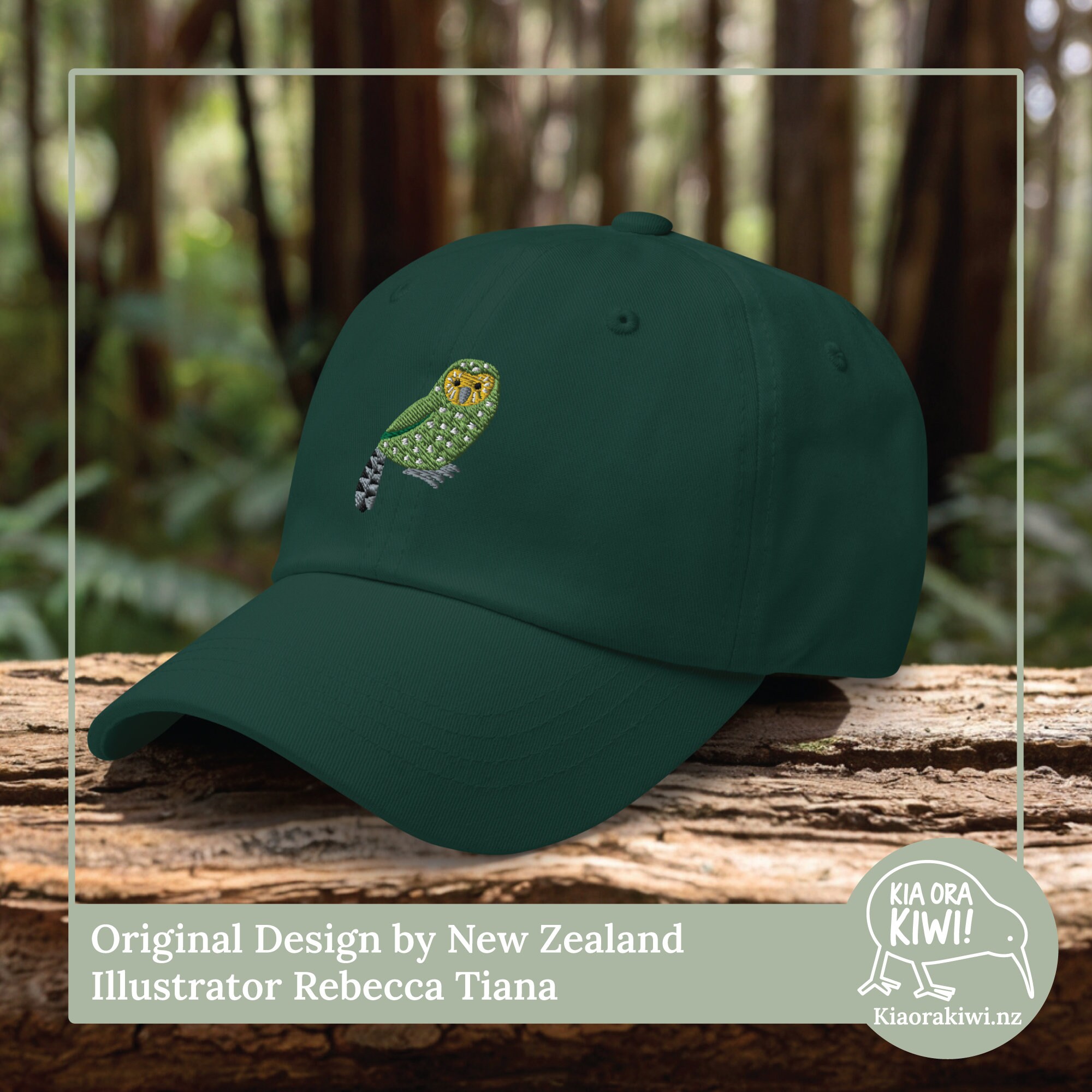 Kakapo Hat Kakapo Bird Cap New Zealand Kakapo Dad Hat Embroidered Cap ...
