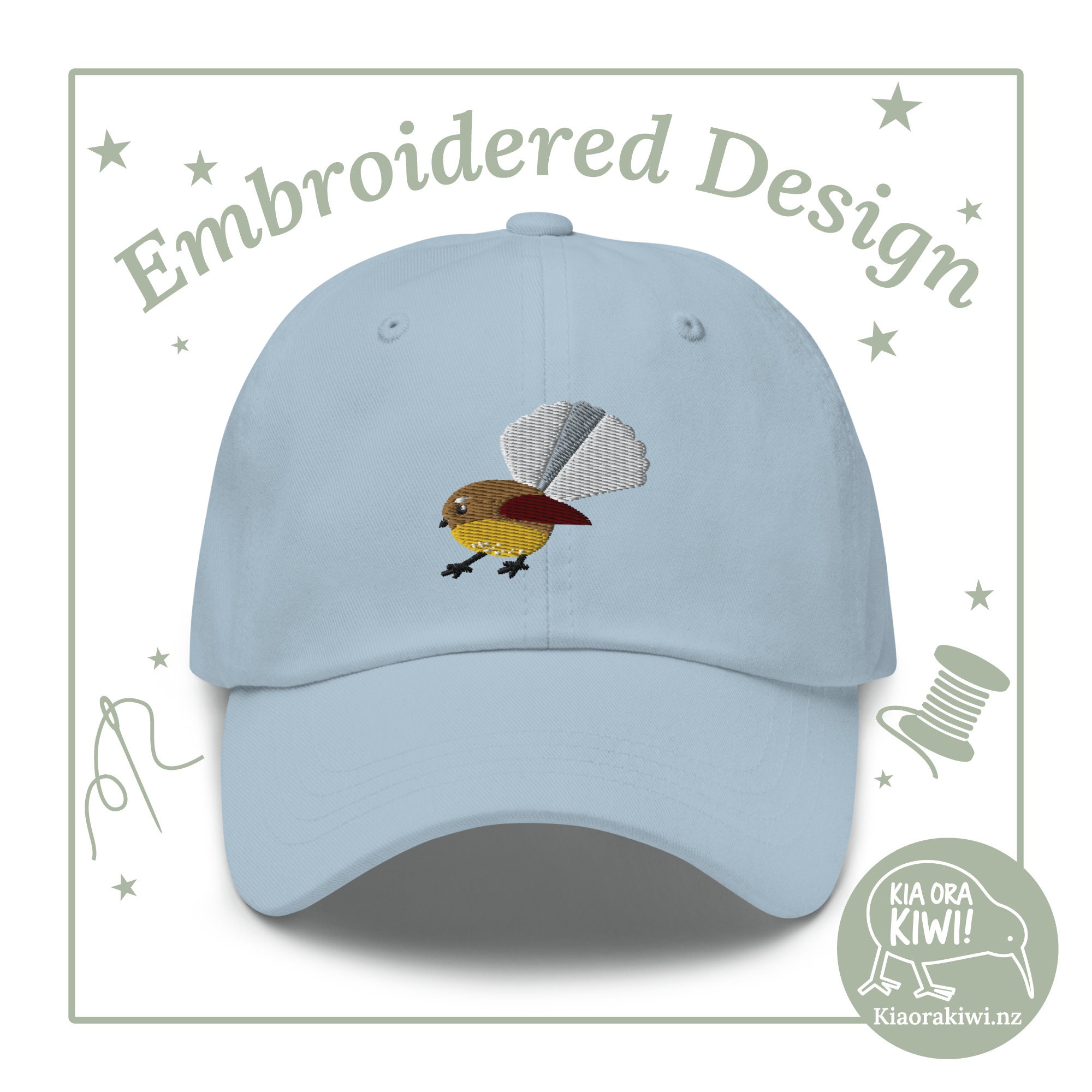 New Zealand Native Bird Hat Fantail Cap New Zealand Fantail Fantail Hat ...