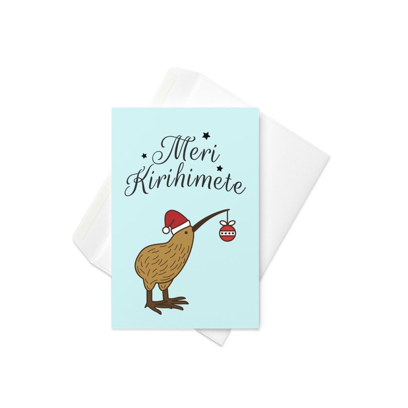 Kiwi Christmas Card | Meri Kirihimete Merry Christmas Greeting Card ...