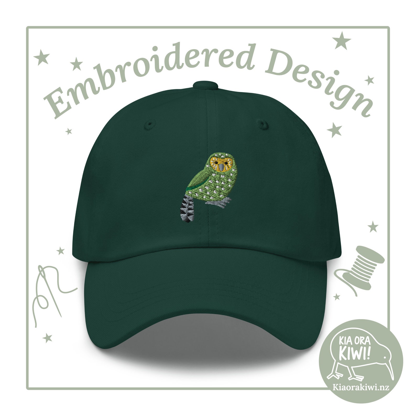 Kakapo Hat Kakapo Bird Cap New Zealand Kakapo Dad Hat Embroidered Cap ...