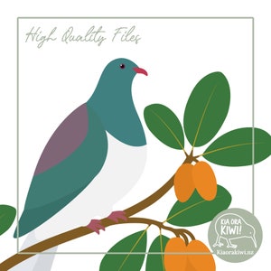 Kereru in Karaka | PRINTABLE Wall Art | DIGITAL DOWNLOAD | Pigeon Art ...