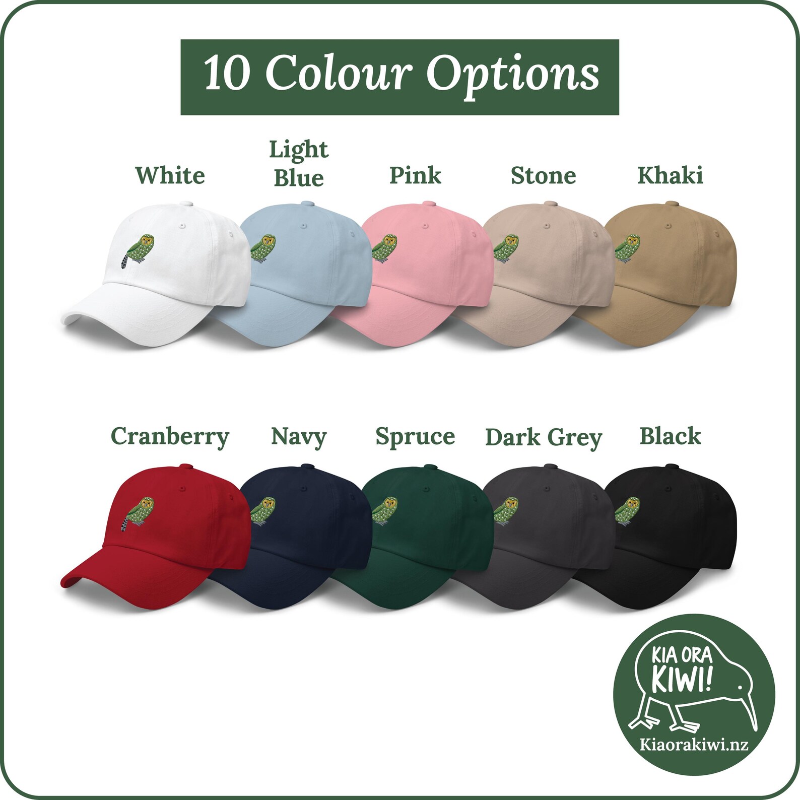 Kakapo Hat | Kakapo Bird Cap | New Zealand Kakapo | Dad Hat ...