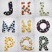 Blue and Yellow Custom Letter Nursery Wall Hanging With Daisy Flowers ...