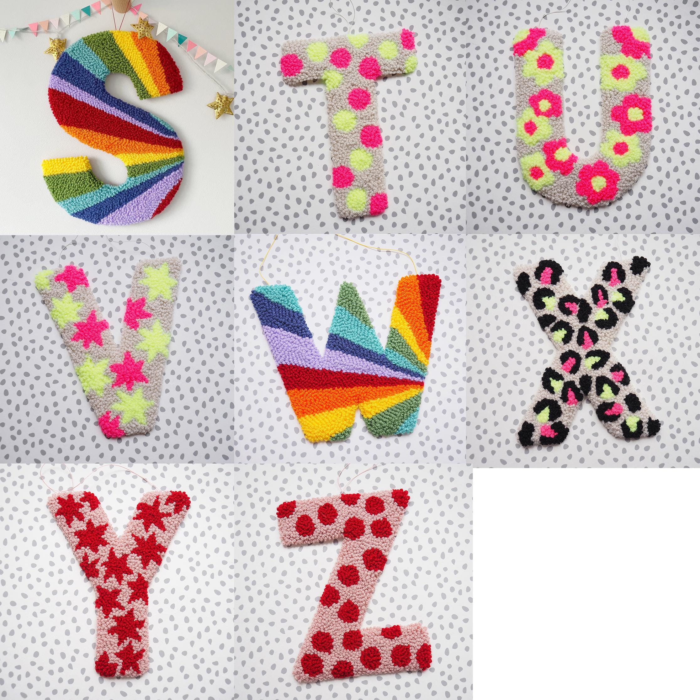 Custom Letter Rainbow Stripe Wall Hanging - Etsy