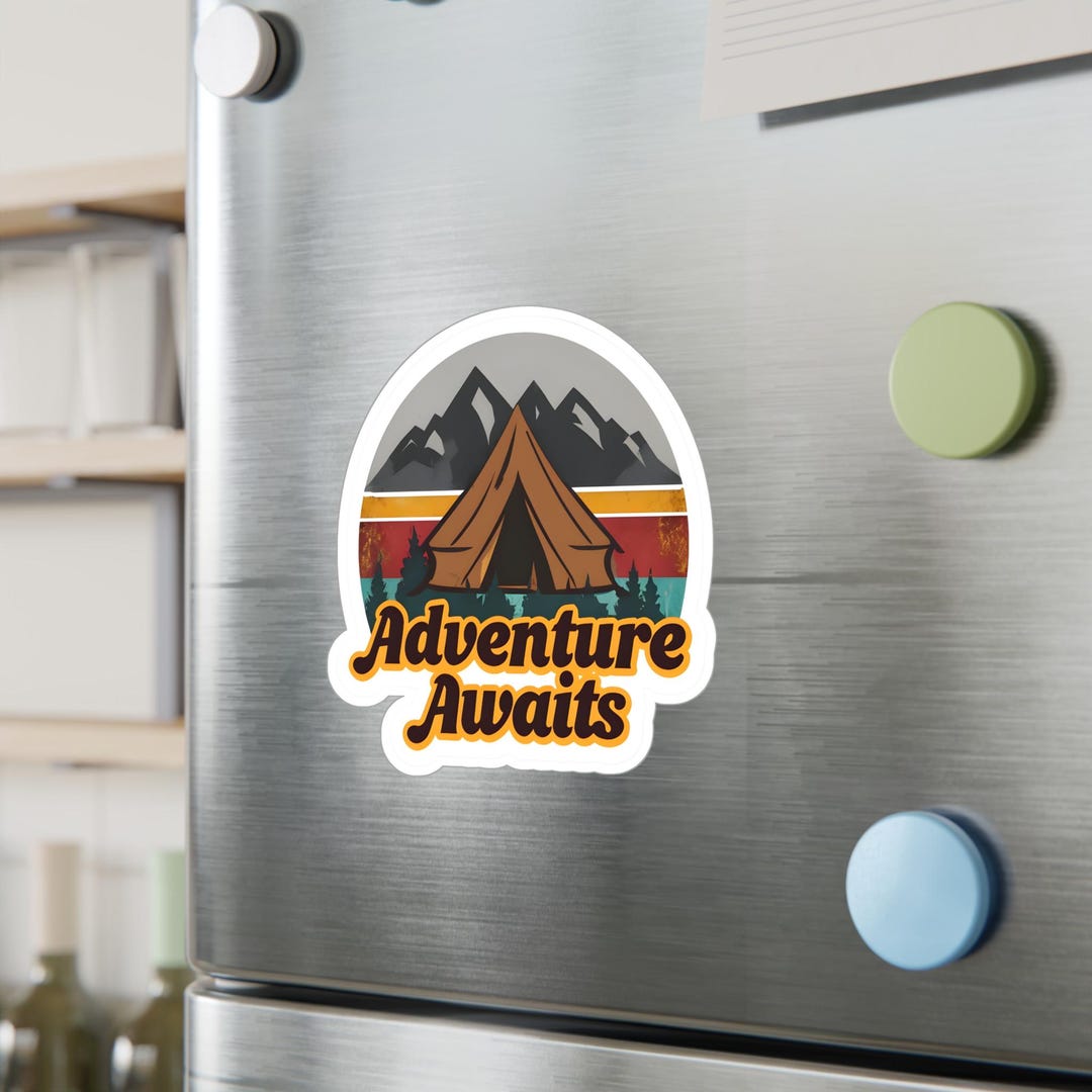 Adventure Awaits Sticker, Wanderlust Decal, Outdoor Adventure Vinyl ...