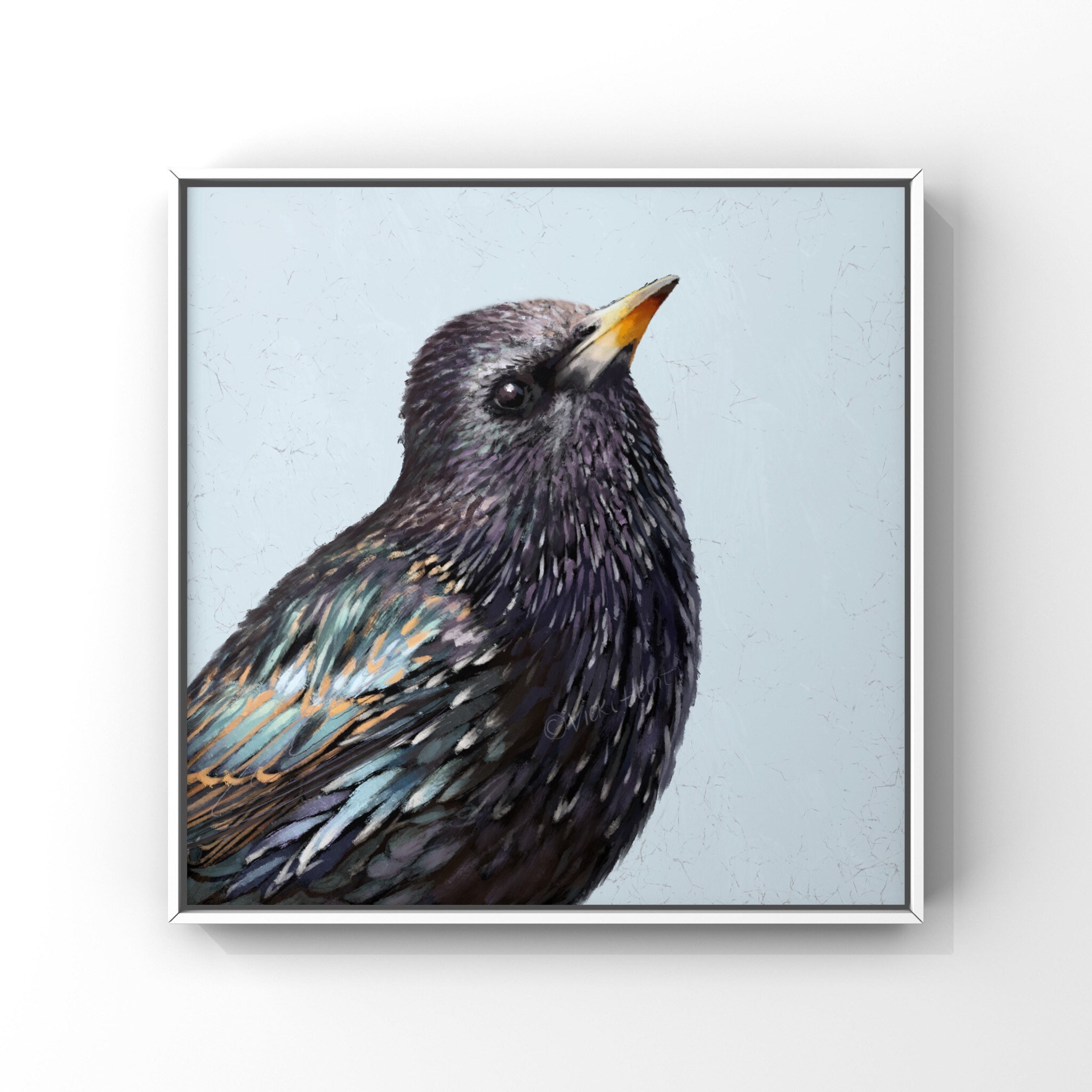 Starling Giclee Print of an Original Painting British Garden - Etsy UK