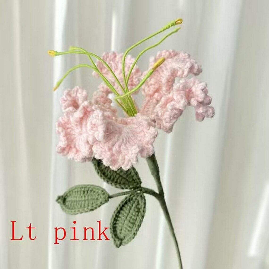 Handmade Crochet Flower, Crochet Crape Myrtle, Crochet Flower Bouquet ...