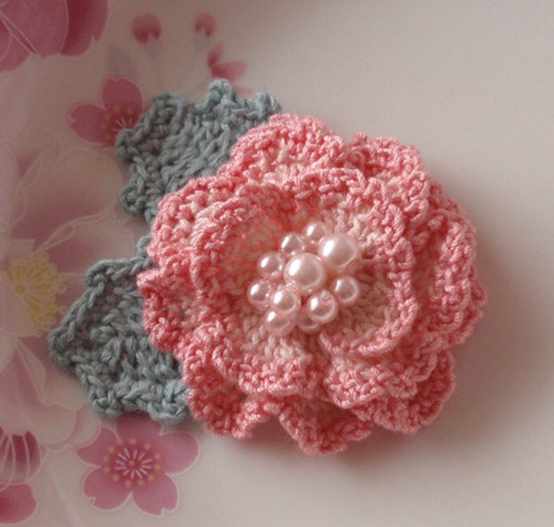Crochet Flower in 2.5 Inches in Lt Pink, Pink YH-128-02 - Etsy