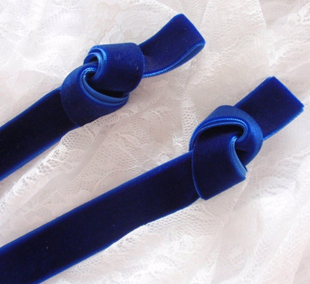 Velvet Ribbon 3 Yards in Electric Blue (3/4 Inch) More Color to Choose ...