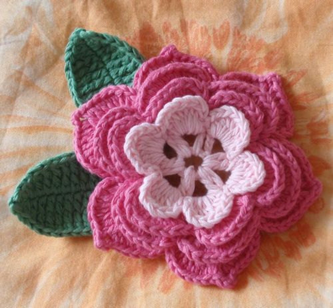 Fleur au crochet en 2-1/2 pouces YH-040-01 - Etsy France