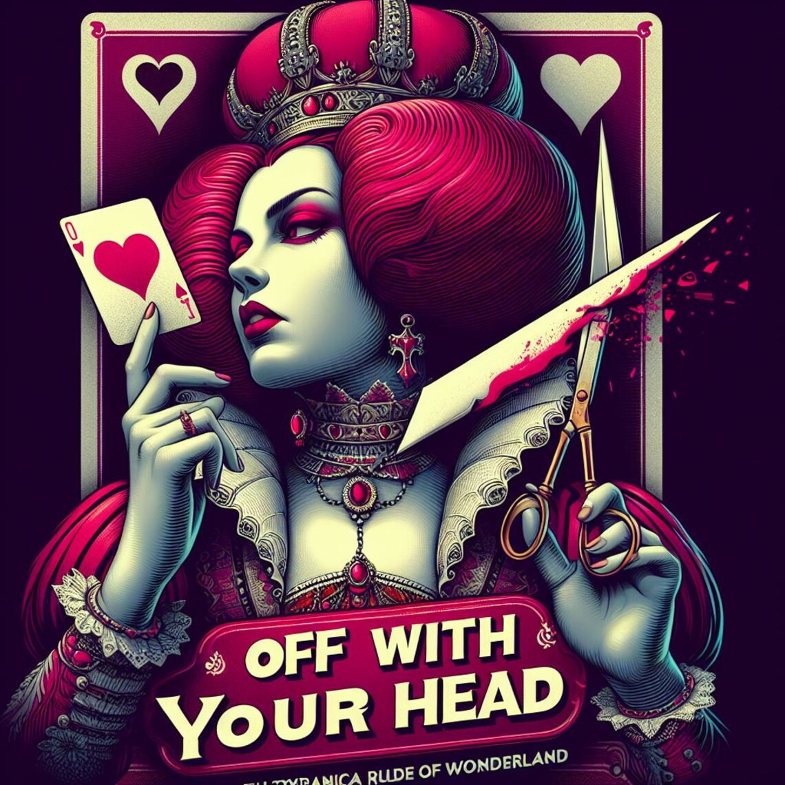 Custom 3D Printed Photos: Queen of Hearts off With Your Head Art - Etsy