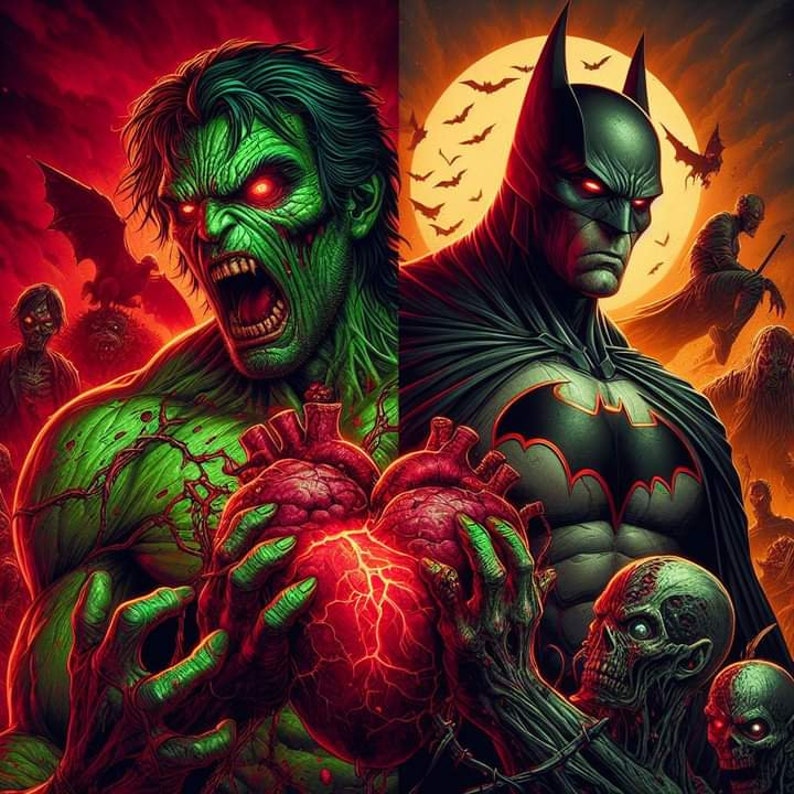 Zombies VS Batman 3D Printed Photo - Etsy