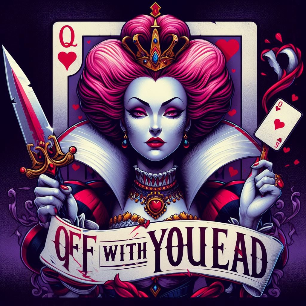Custom 3D Printed Photos: Queen of Hearts off With Your Head Art - Etsy