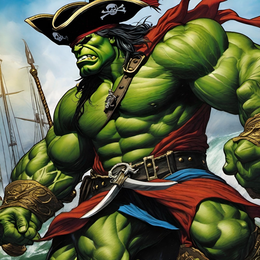 Pirate Hulk Custom 3D Printed Photo - Etsy Canada
