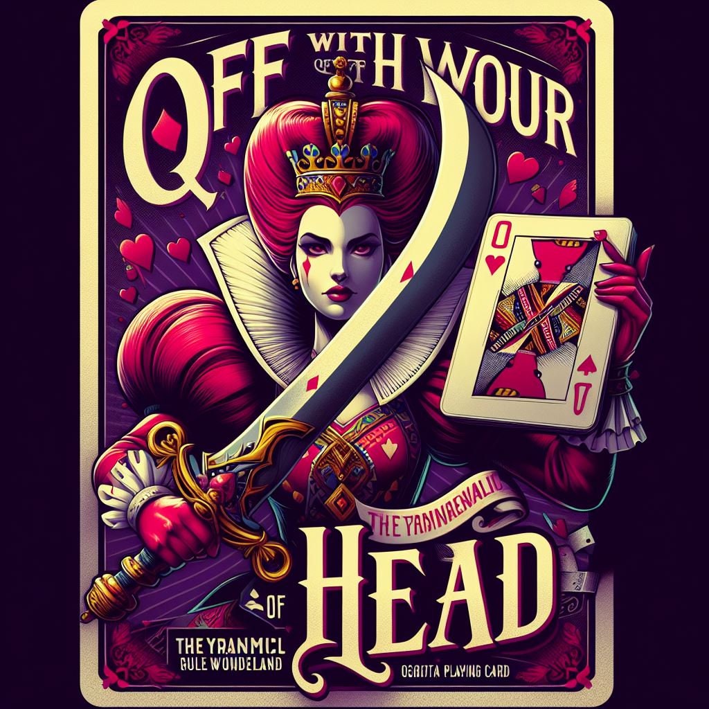 Custom 3D Printed Photos: Queen of Hearts off With Your Head Art - Etsy