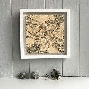 Personalised Location Map Artwork Custom Printed Onto Birch Plywood ...
