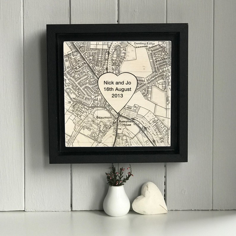 Personalised Wedding Venue Location Map Artwork on Whitewashed - Etsy
