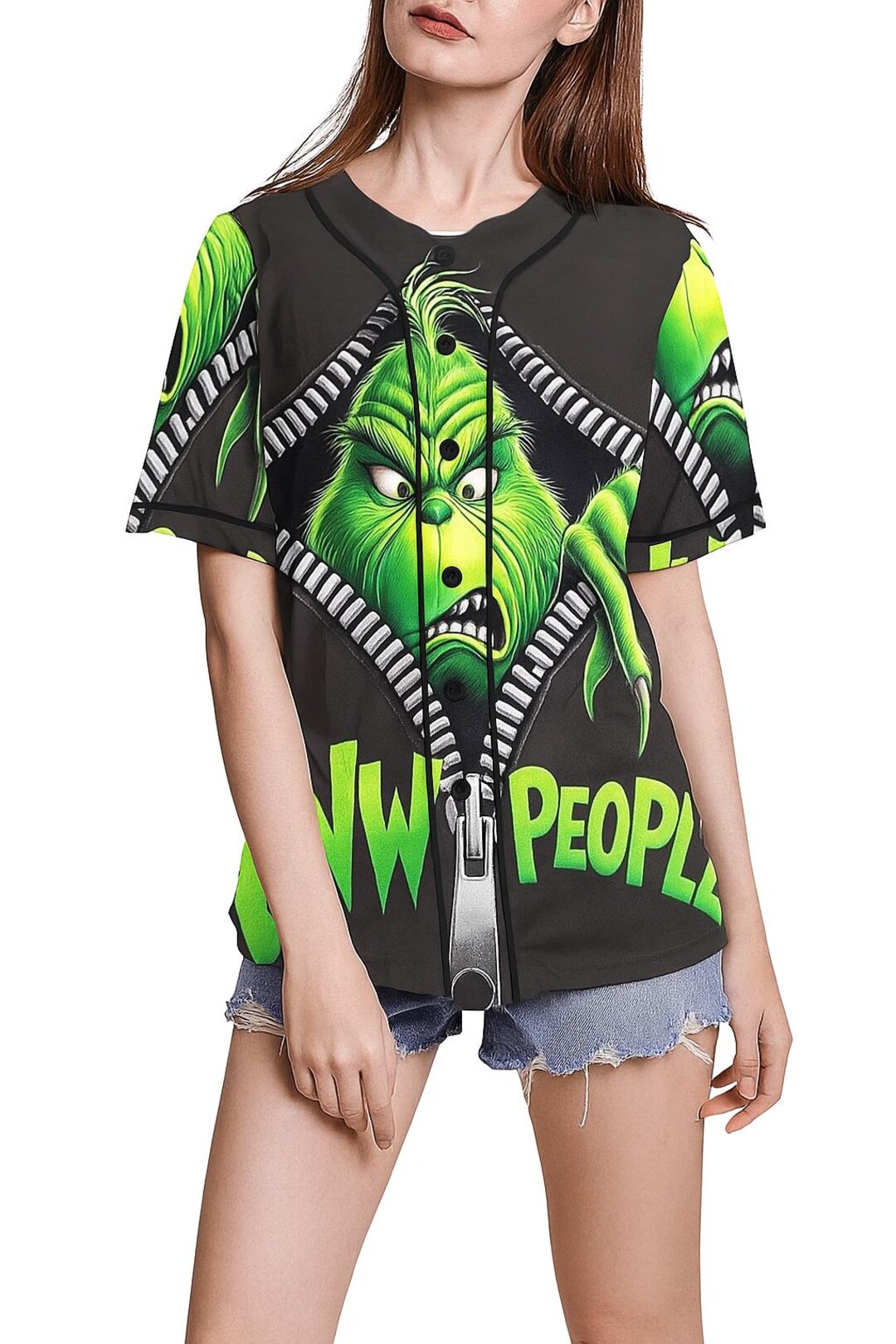 Eww People Grinch Baseball Jersey Christmas Gift, - Etsy