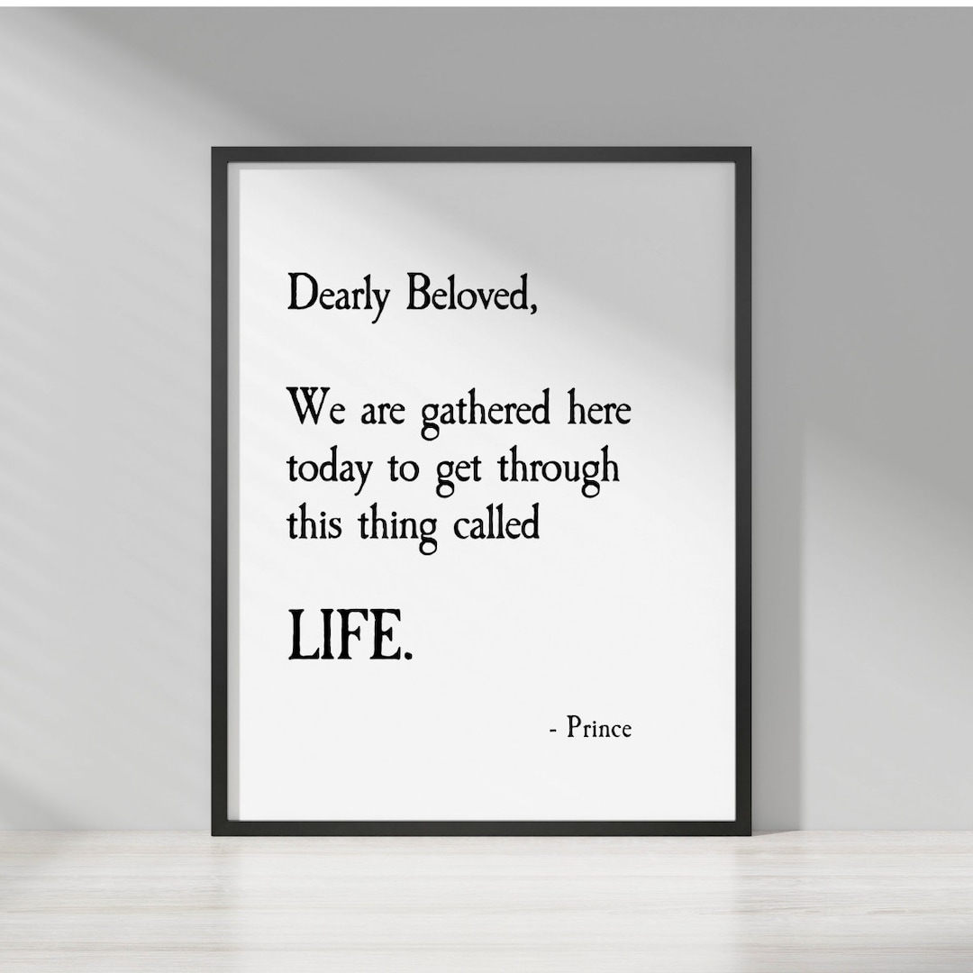 Prince Song Lyrics Poster Home Decor Wall Art Lyrics Poster Home and ...