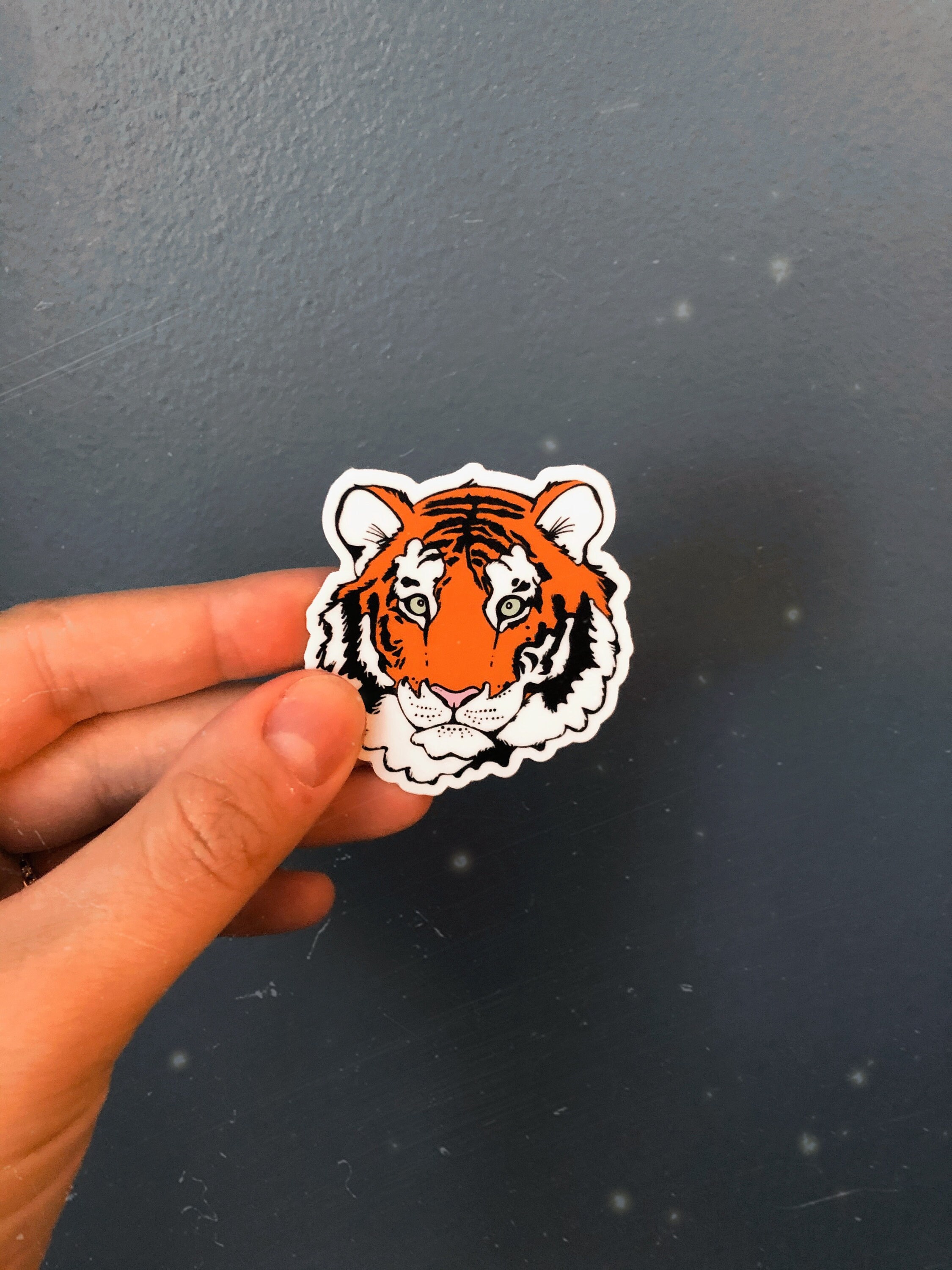 Tiger Face Vinyl Sticker Go Tigers Game Day Tiger Fan Jungle Animal ...