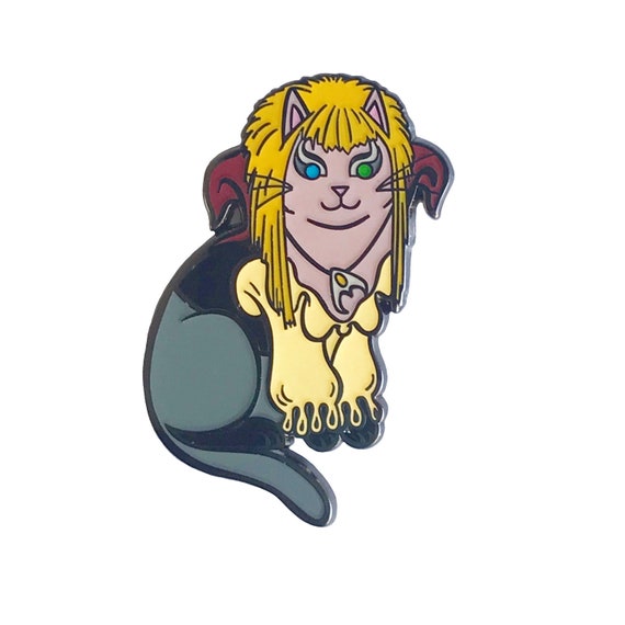 Goblin King Cat Enamel Pin Bowie Cat Enamel Pin - Etsy