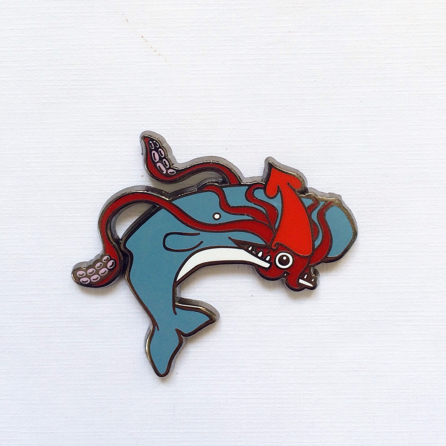 Squid and Whale Enamel Pin Ocean Enamel Pin Whale Enamel - Etsy
