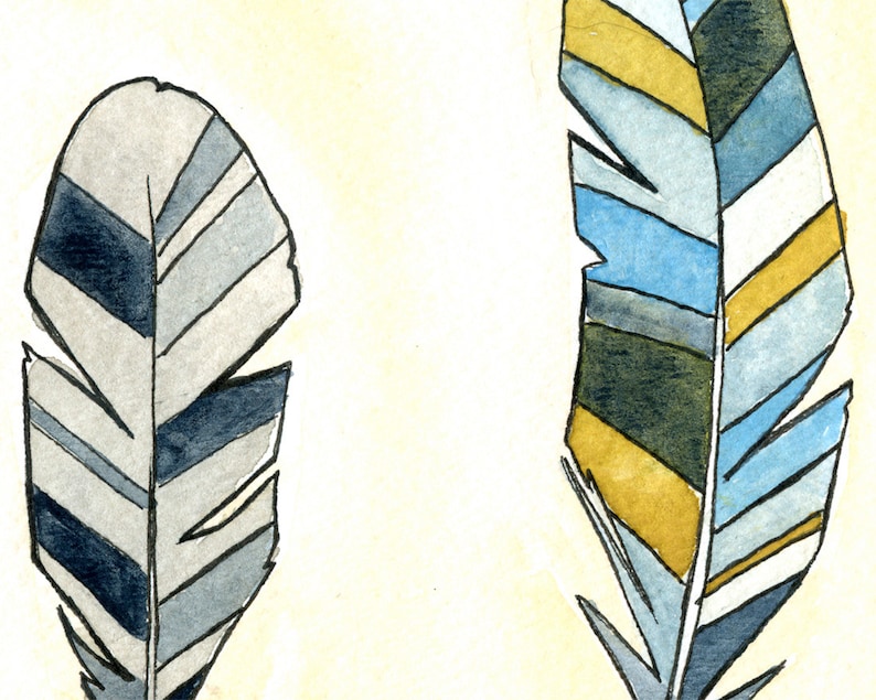 Feather Art Print Illustration Feather Wall Art 8 X - Etsy