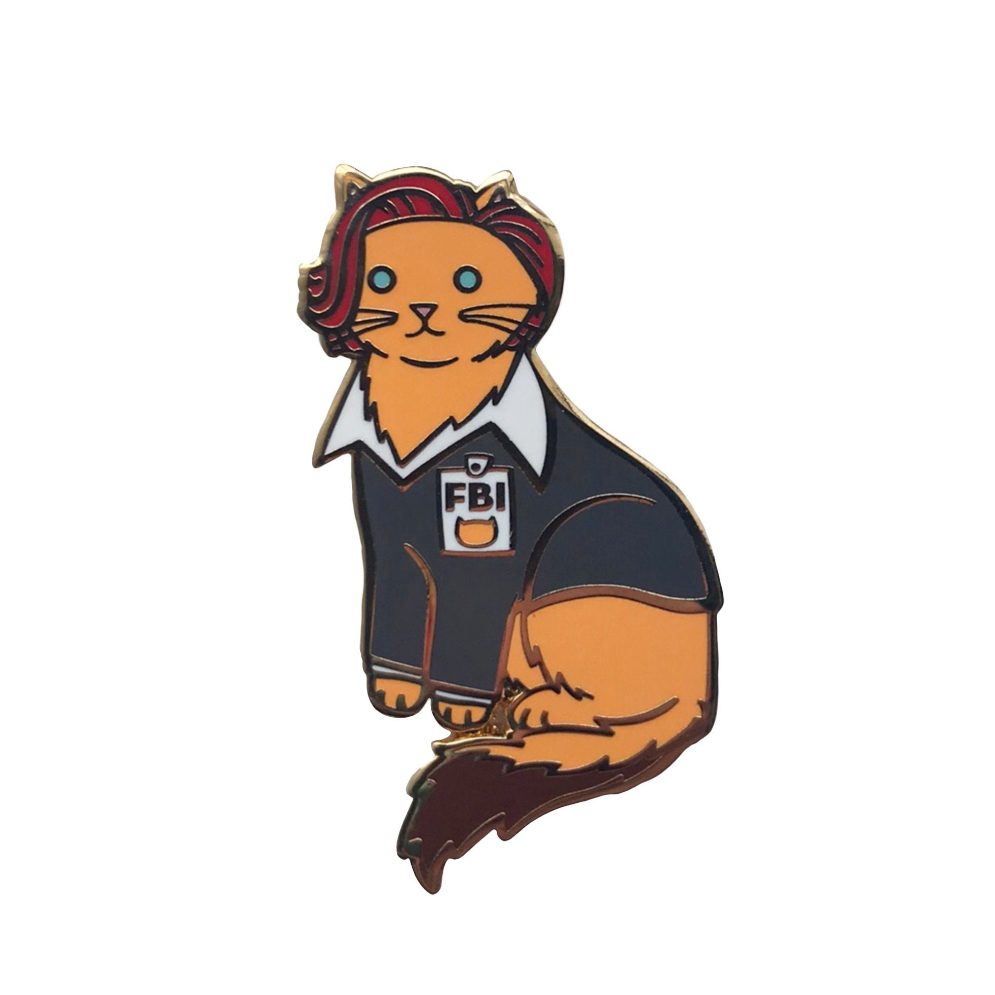 Special Agent FBI Cat Enamel Pin Cat Pin Cat Lapel Pin - Etsy