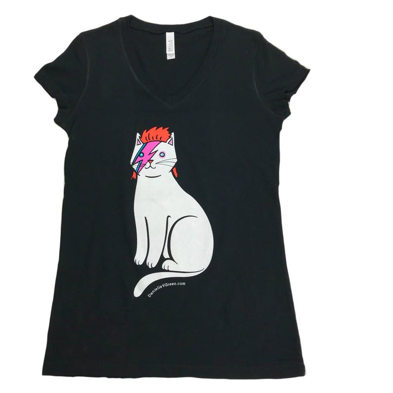 Cat Tee- V Neck - Etsy