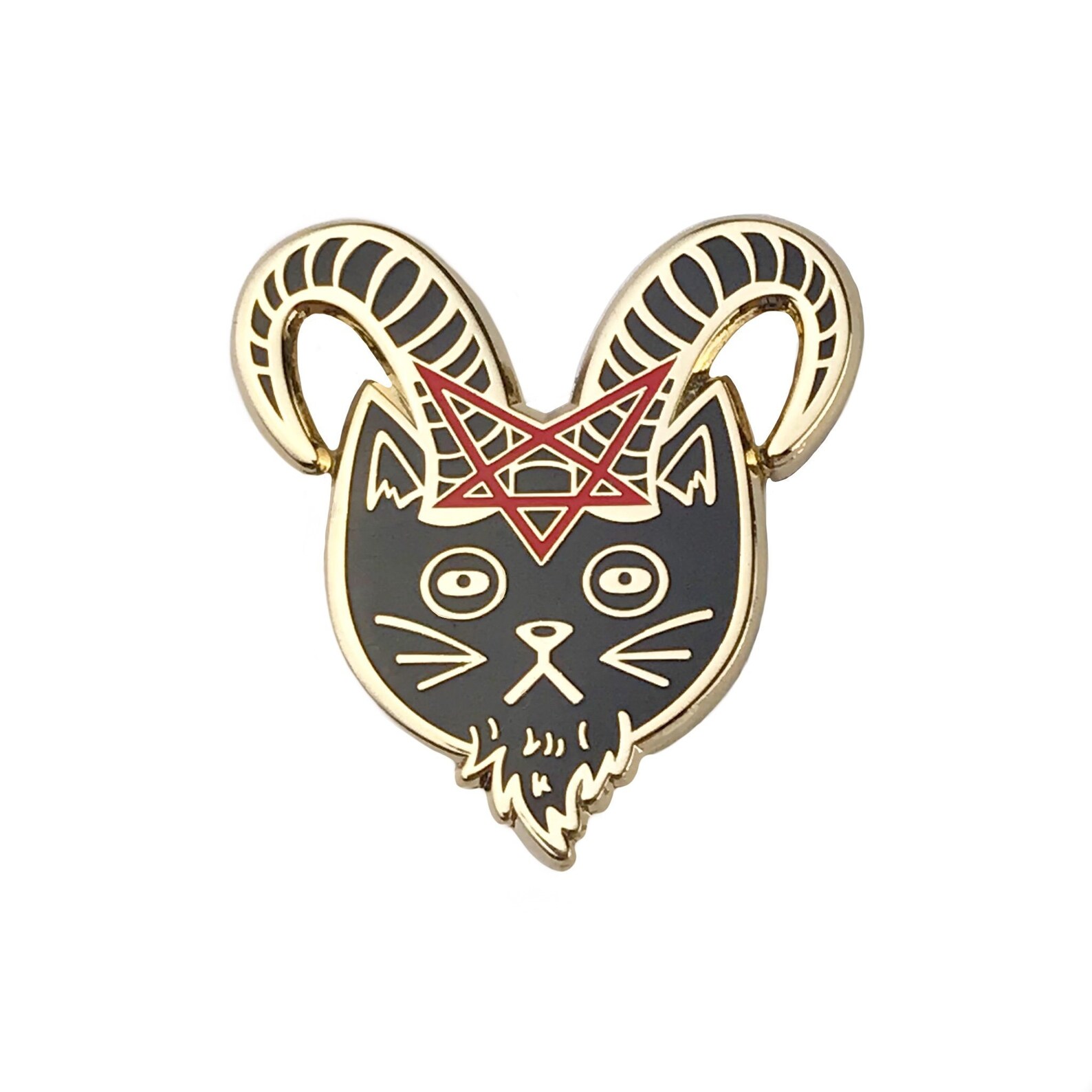Devil Cat Enamel Pin Satan Cat Pin Tarot Card Pin Tarot - Etsy