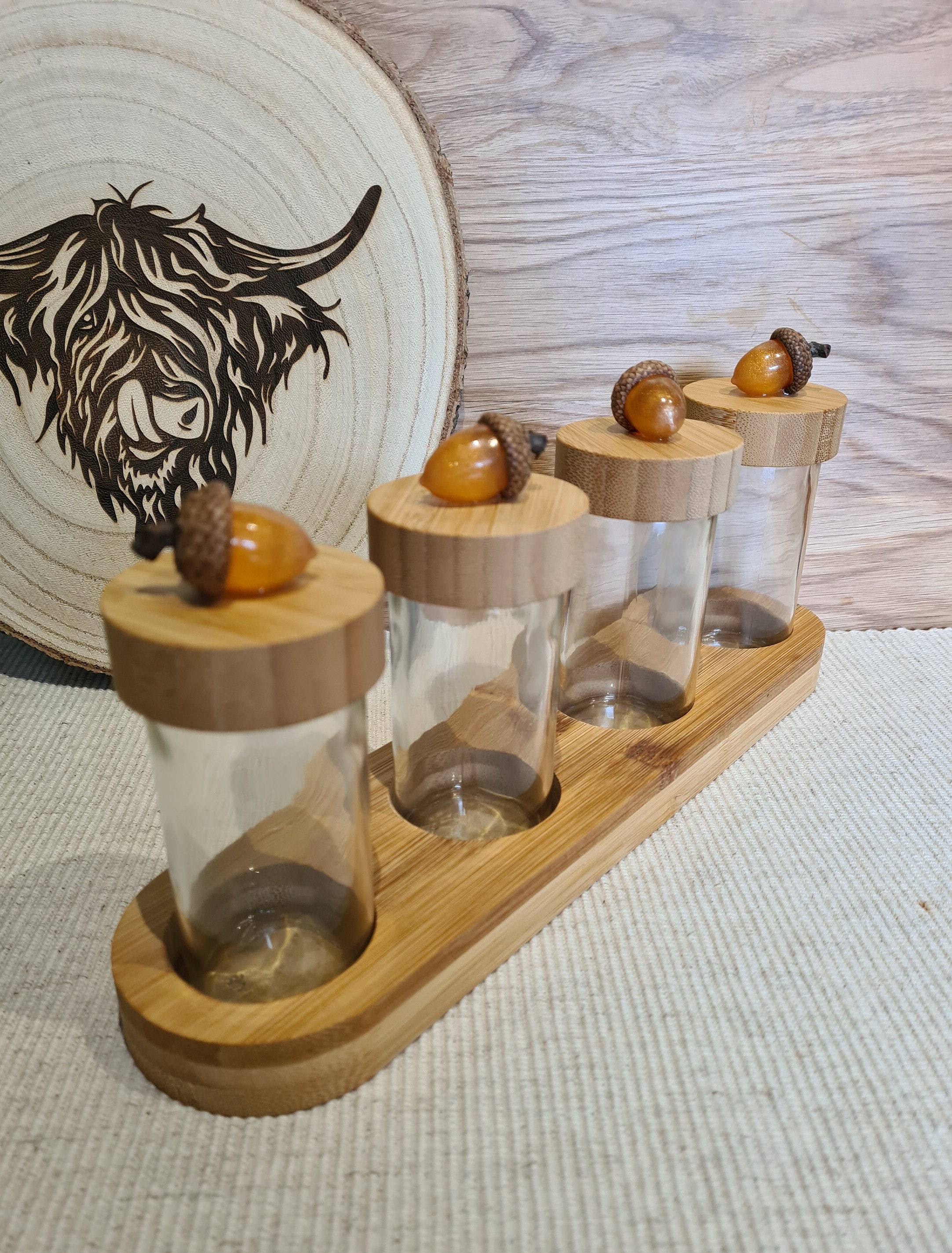 Spice Jars With Acorn Elements. - Etsy
