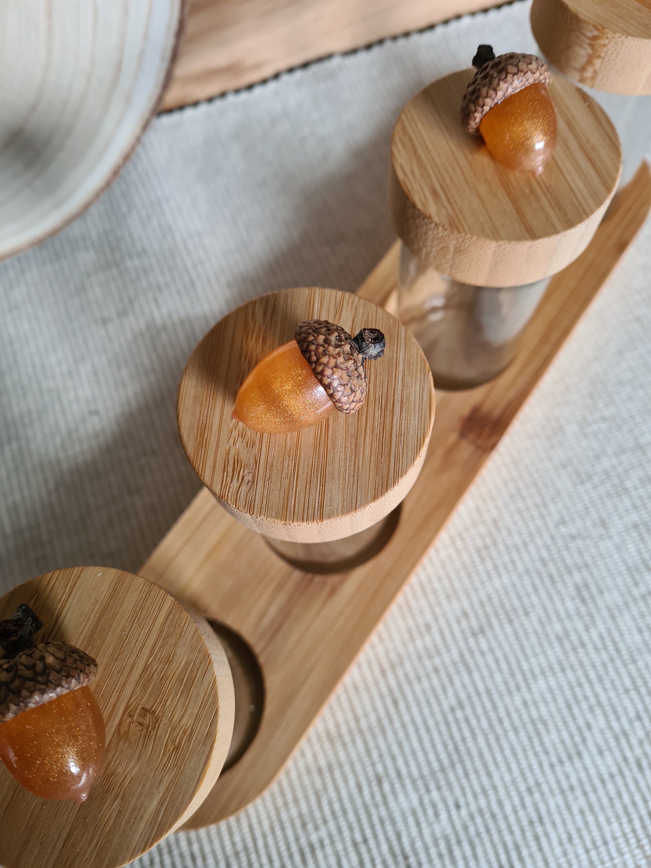 Spice Jars With Acorn Elements. - Etsy