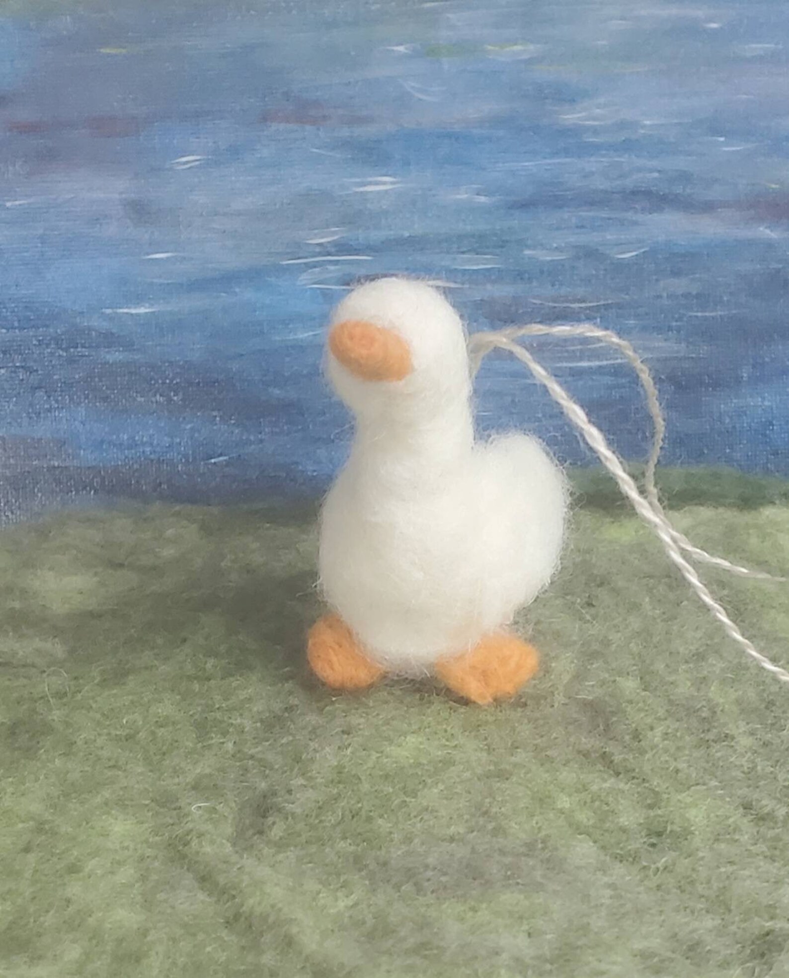 White Duck Ornament Hand Felted Wool Duck - Etsy