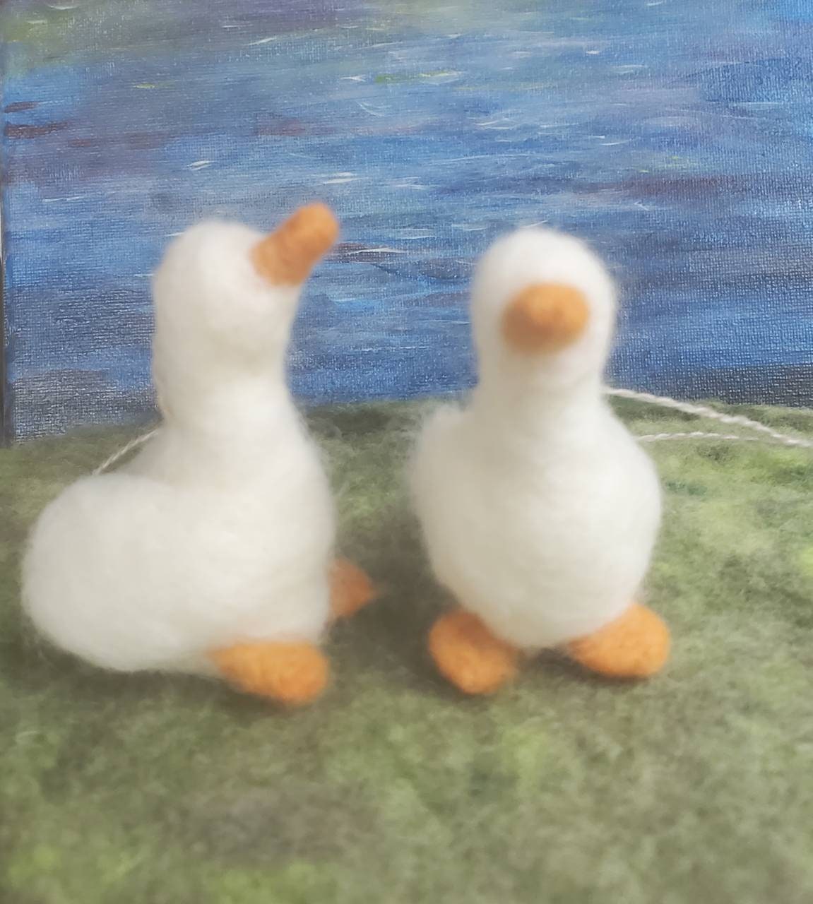 White Duck Ornament Hand Felted Wool Duck | Etsy