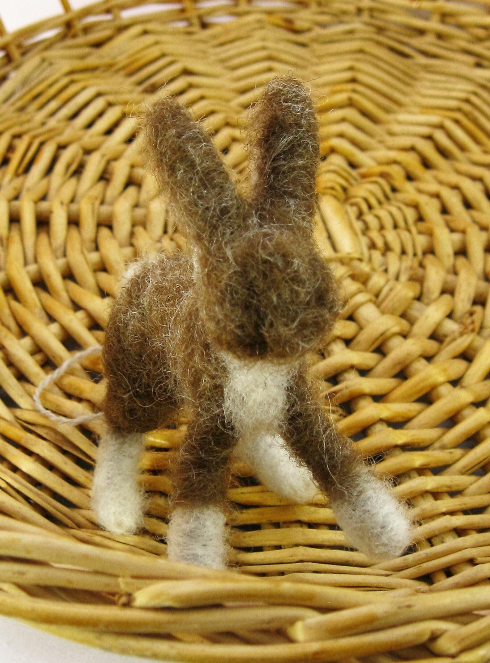 Wild Bunny Ornament Felted Wool Rabbit Ornament Cute Brown - Etsy