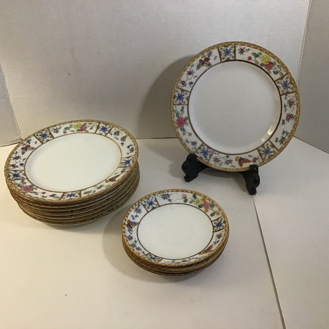 Set of 9 Vintage Made in Japan Salad / Luncheon Plates Plus 4 Saucers ...