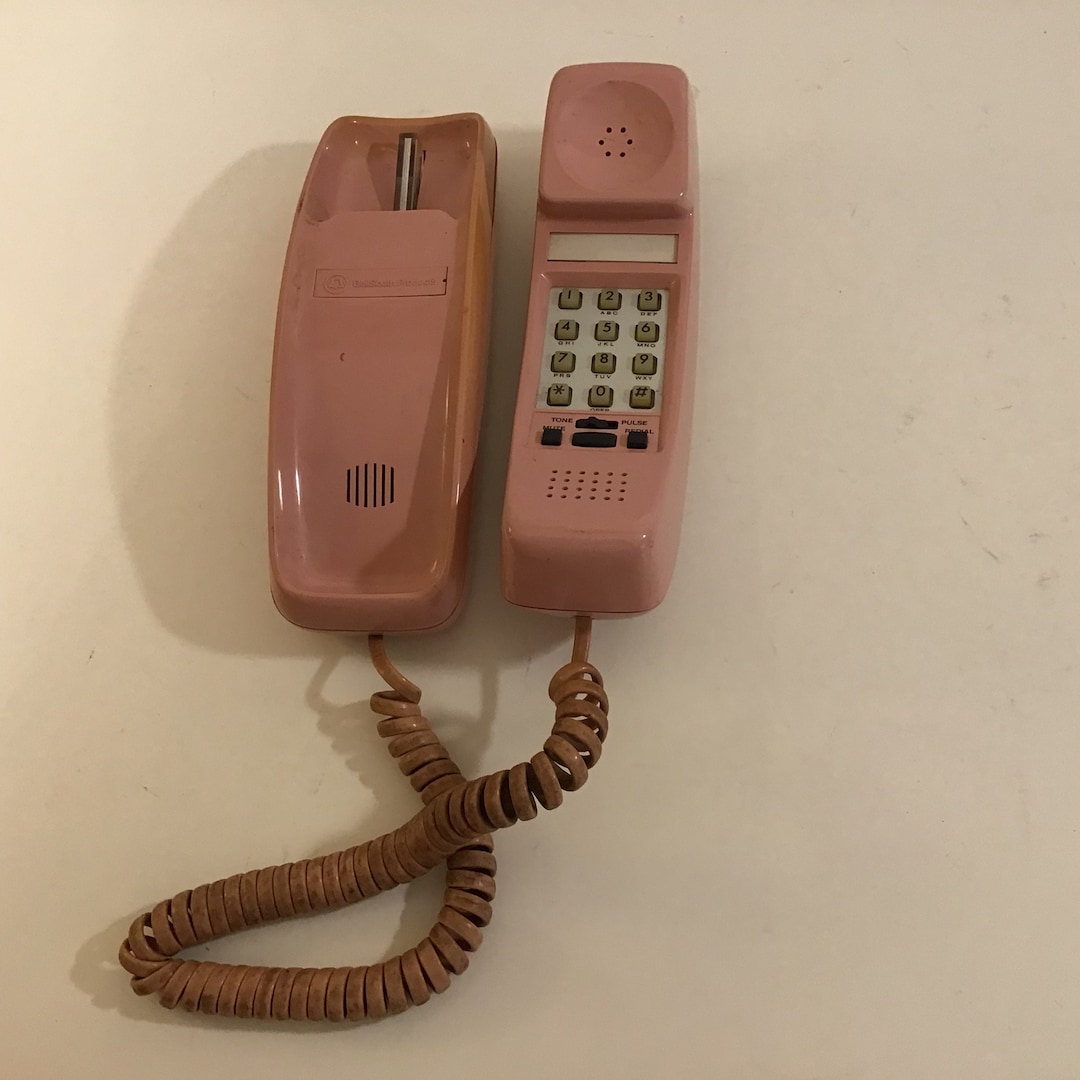 Vintage Bellsouth Push Button Desk / Wall Mount Touch Tone Pink ...