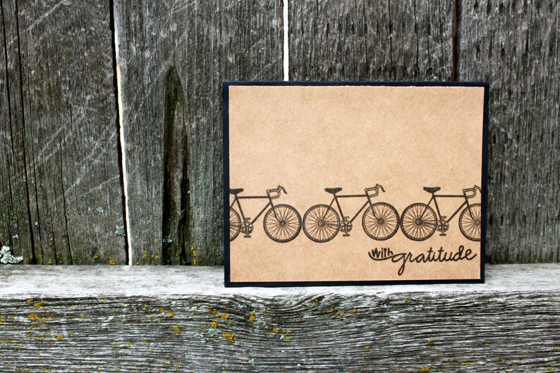 Handmade Bike Thank You Cards Bicycle Cards Gratitude - Etsy