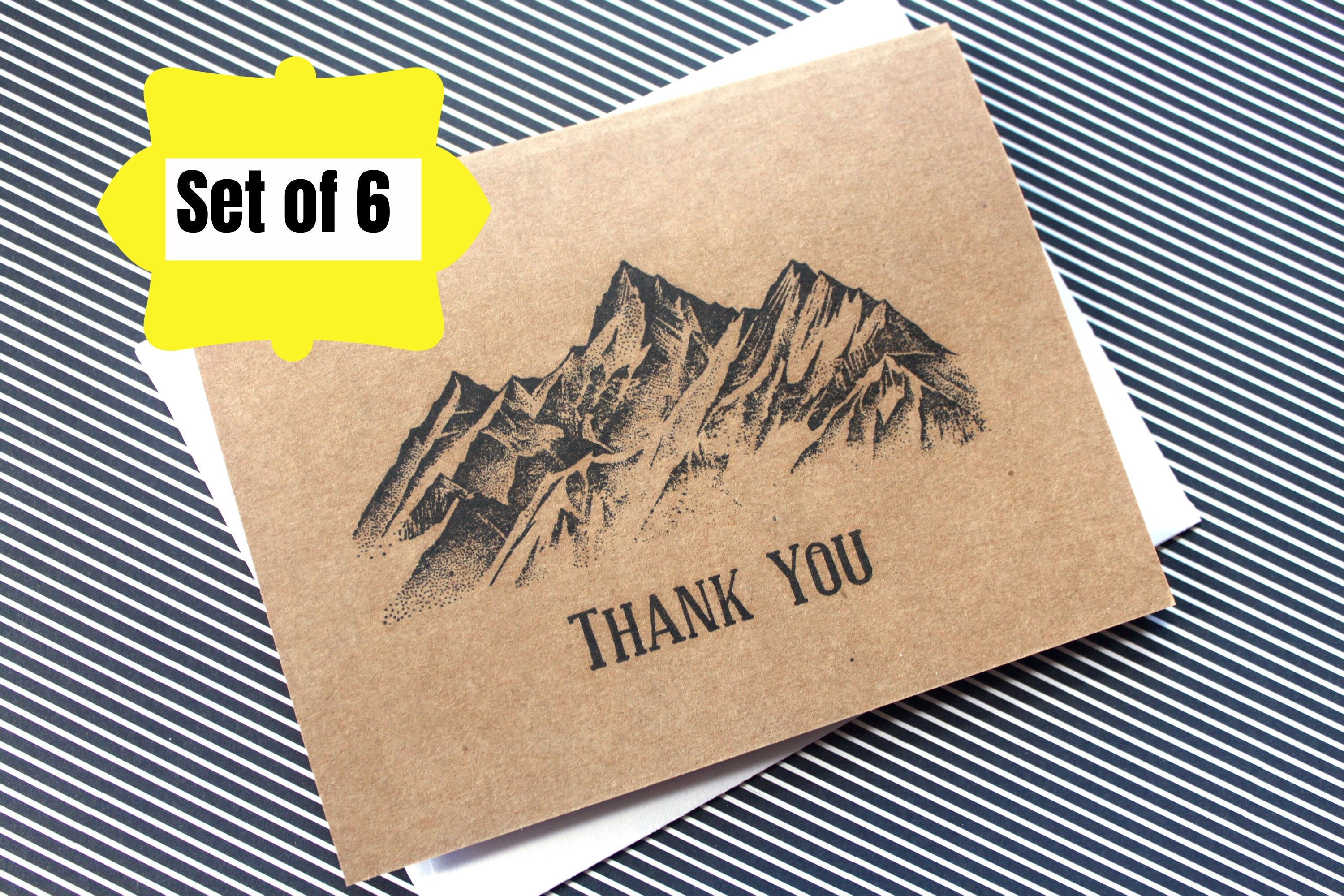 Mountain Thank You Cards Mountain Wedding Thank You Cards | Etsy