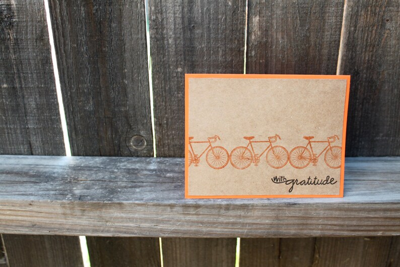 Handmade Bike Thank You Cards Bicycle Cards Gratitude | Etsy