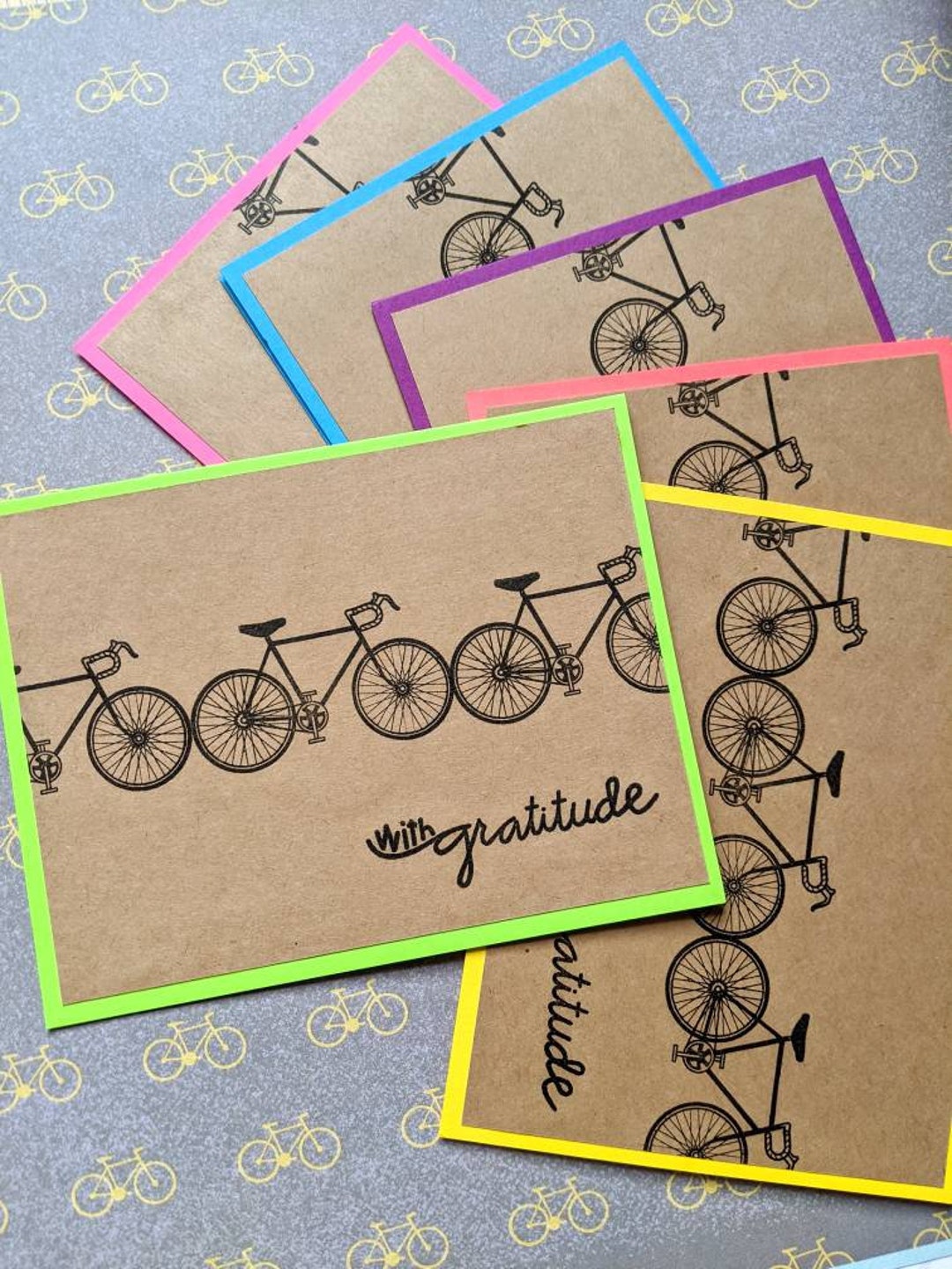 Bike Thank You Cards - Bike Cards - Thank You Cards Pack - Bike Wedding ...