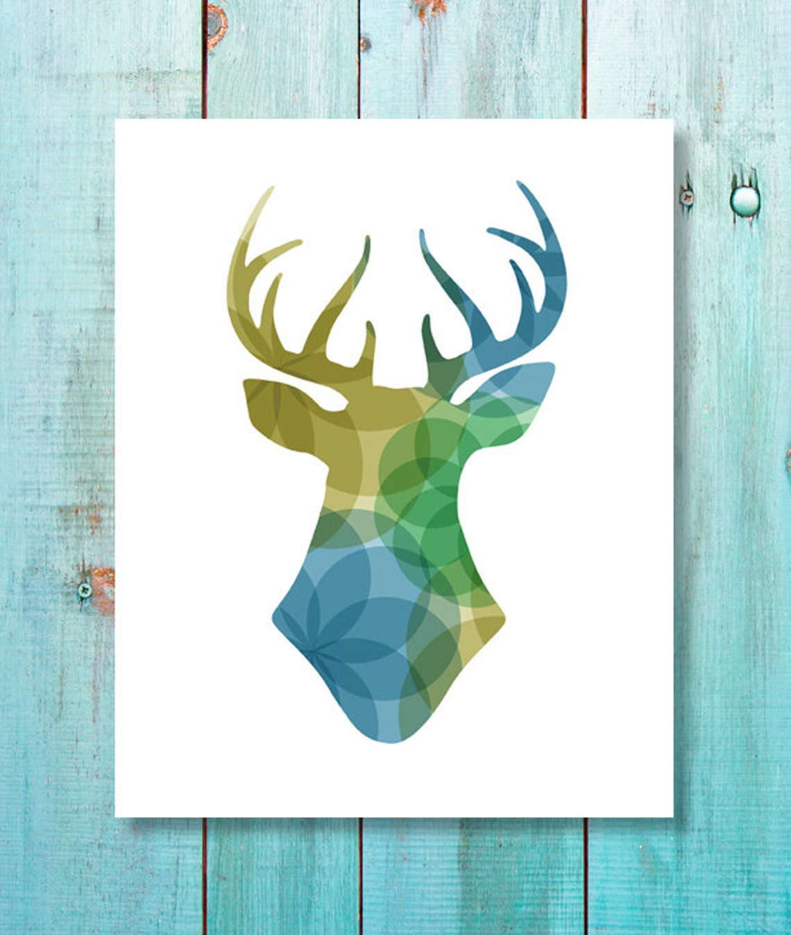 Winter Stag Head Printable, Instant Download - Etsy