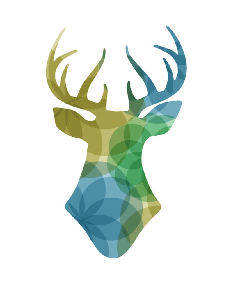 Winter Stag Head Printable Instant Download - Etsy
