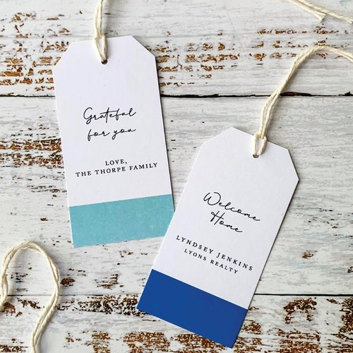 PRINTED Welcome Home Tags Thank You Tags Realtor Gift Tag | Etsy