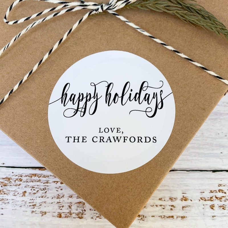 Happy Holidays Stickers - Etsy