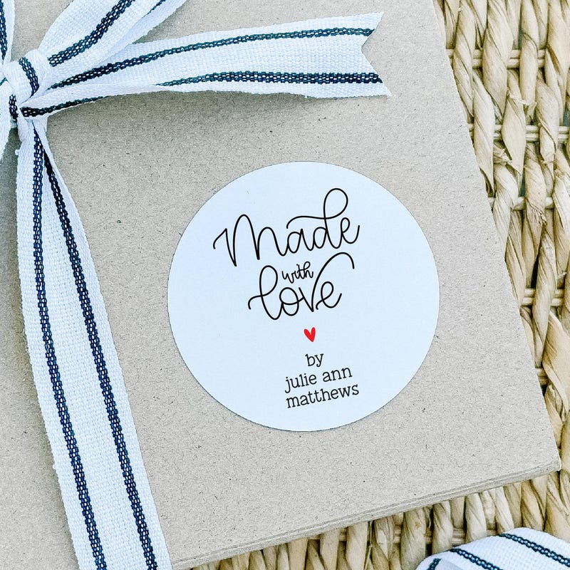 Made With Love Label - Etsy
